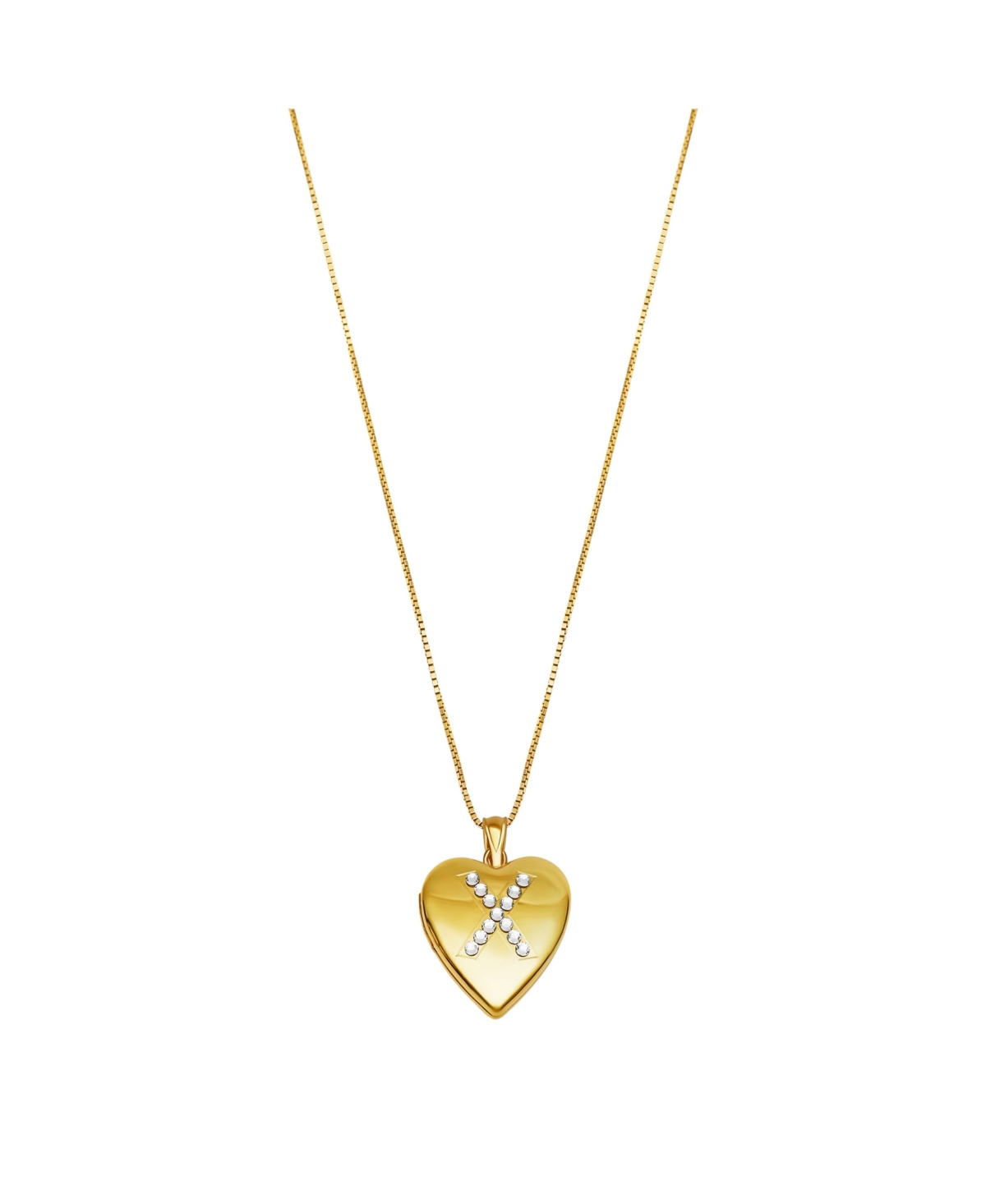 Click here for The M Jewelers Initial Locket Necklace - X prices