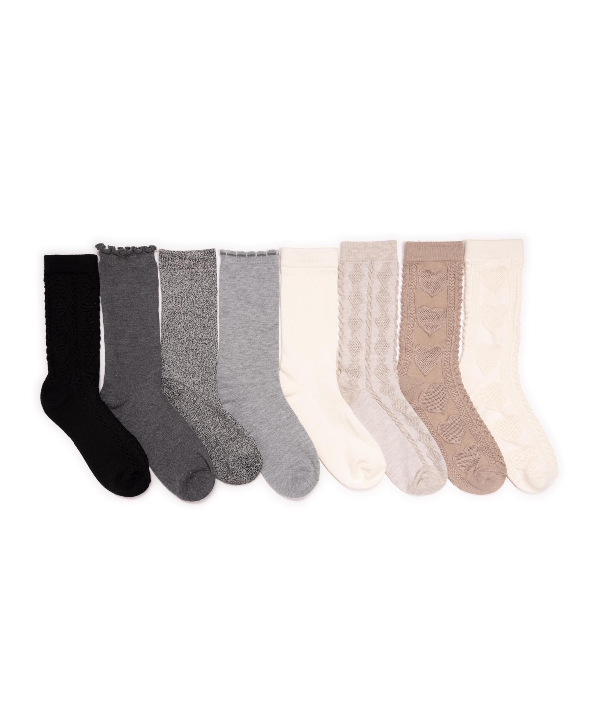 Click here for Muk Luks Womens 8 pair Pack Whisper Soft Crew Sock... prices