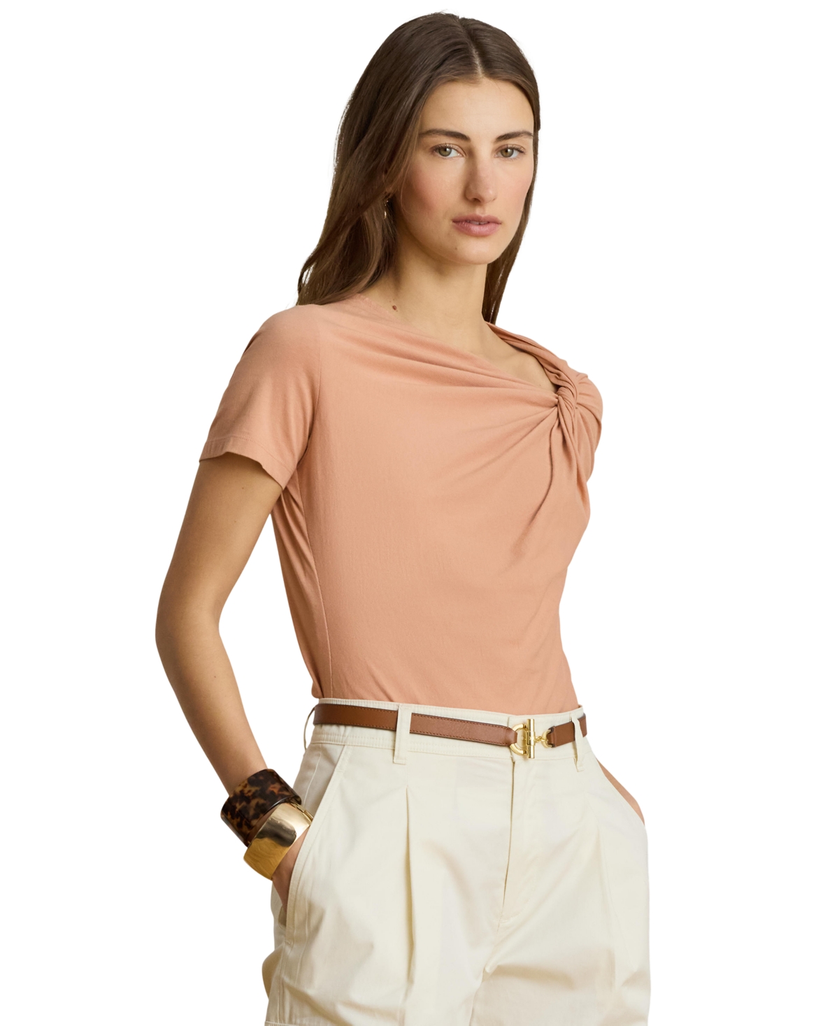 Click here for Lauren Ralph Lauren Womens Straight-Fit Twist-Neck... prices