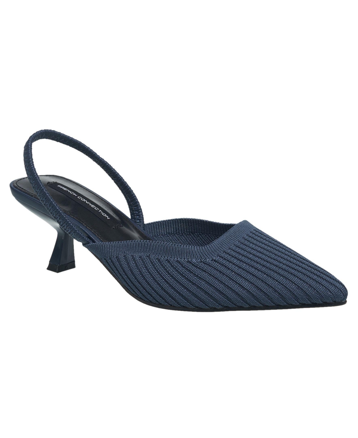 French Connection Ladies Coco Slingback Kitten Heel - Navy