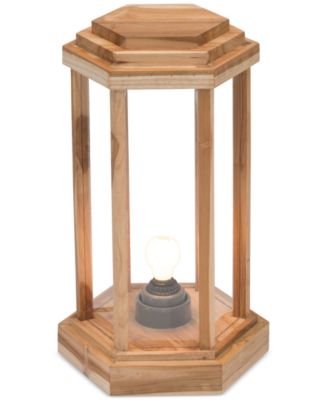 CLOSEOUT! Zuo Latter Teak Large Floor Lamp - Macy's