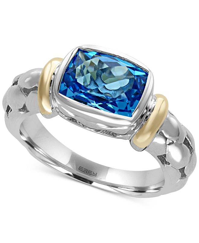 EFFY Collection EFFY® Ocean Bleu Blue Topaz Ring in Sterling Silver and ...