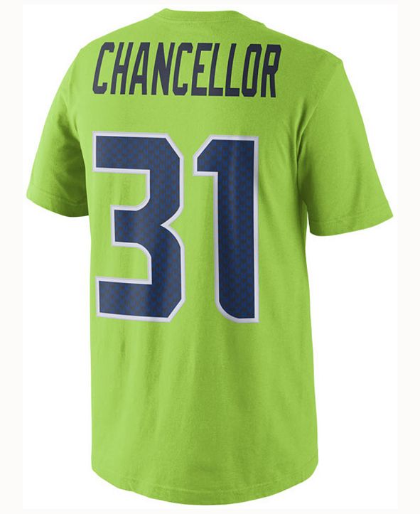 Nike Men's Kam Chancellor Seattle Seahawks Color Rush Name & Number T ...