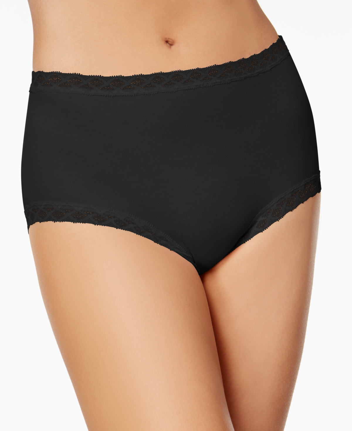 Click here for Natori Bliss Lace-Trim High Rise Cotton Brief 7550... prices