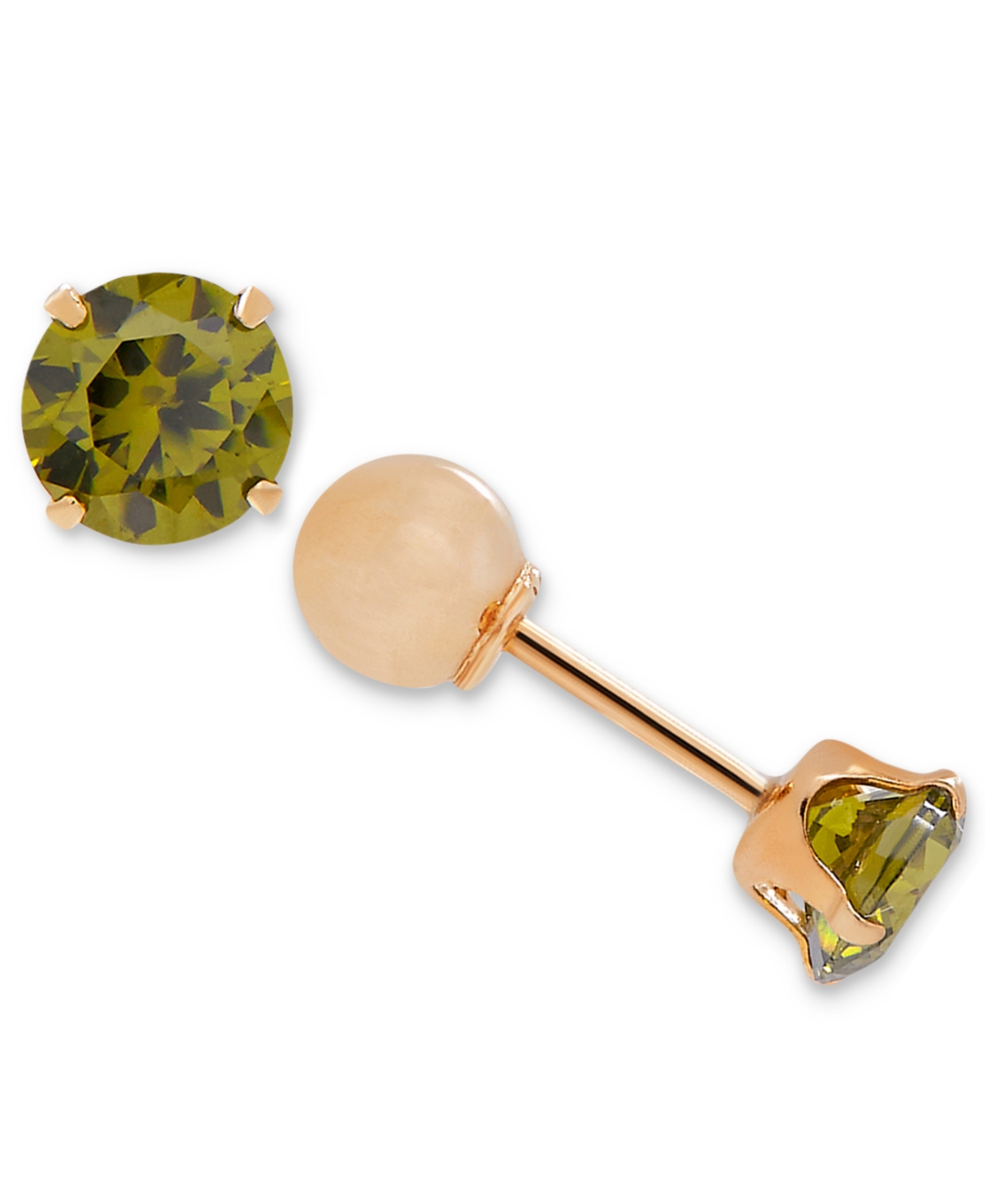 Click here for Childrens Cubic Zirconia Birthstone Reversible Ear... prices