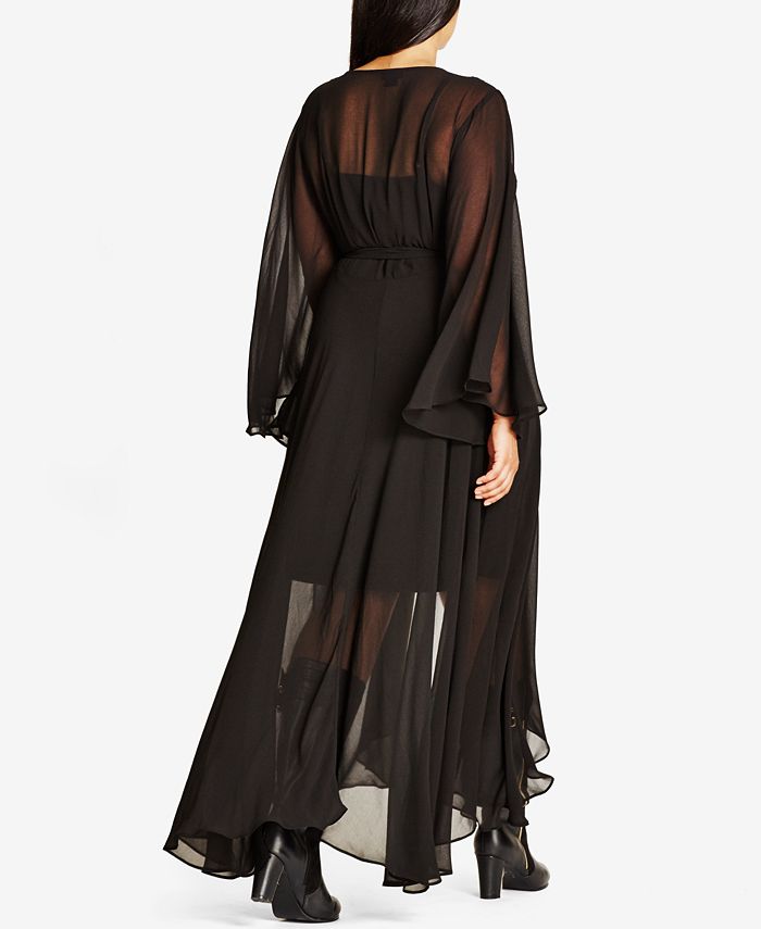 CITY CHIC Trendy Plus Size Flutter Maxi Dress - Macy's