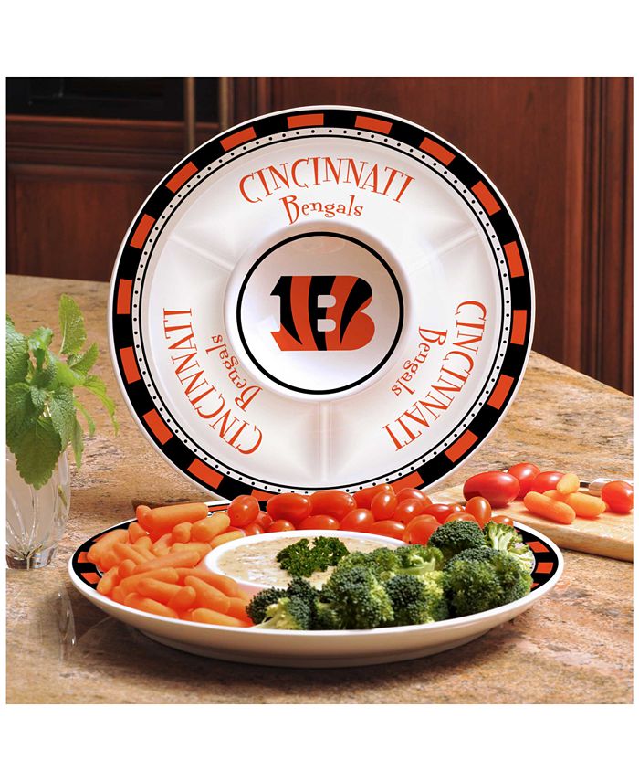 Memory Company Cincinnati Bengals Ceramic Round Chip & Dip Plate - Macy's