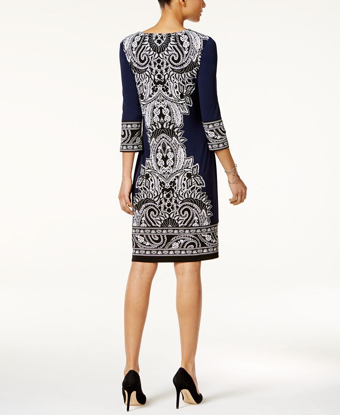 JM Collection Printed Sheath Dress, Created for Macy's - Macy's