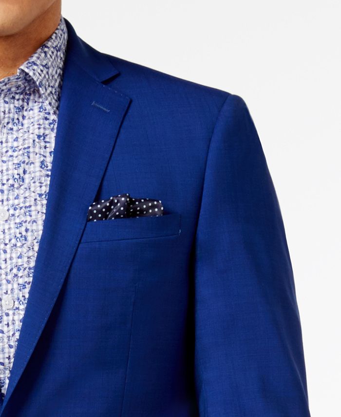 Tallia Men's Slim-Fit Blue Neat Suit - Macy's
