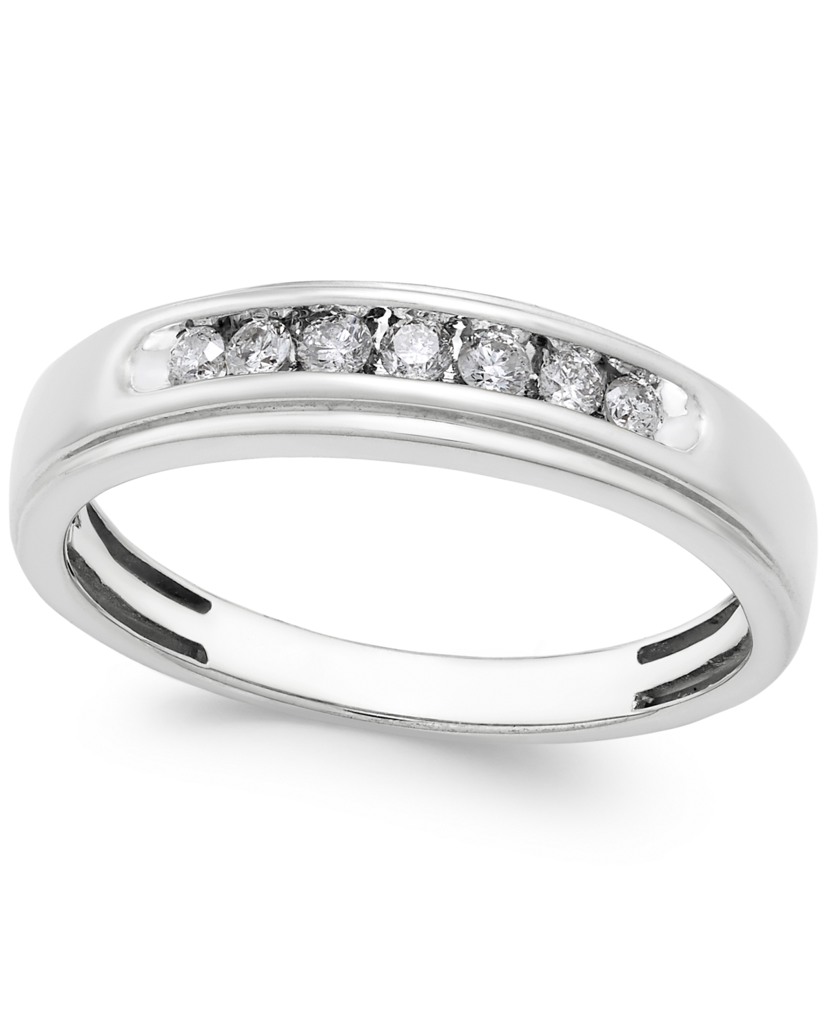 Click here for Mens Diamond Band (1/4 ct. t.w.) in 10k White Gold... prices