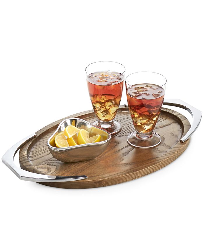 Nambé Cabo Collection Handled Oval Tray - Macy's