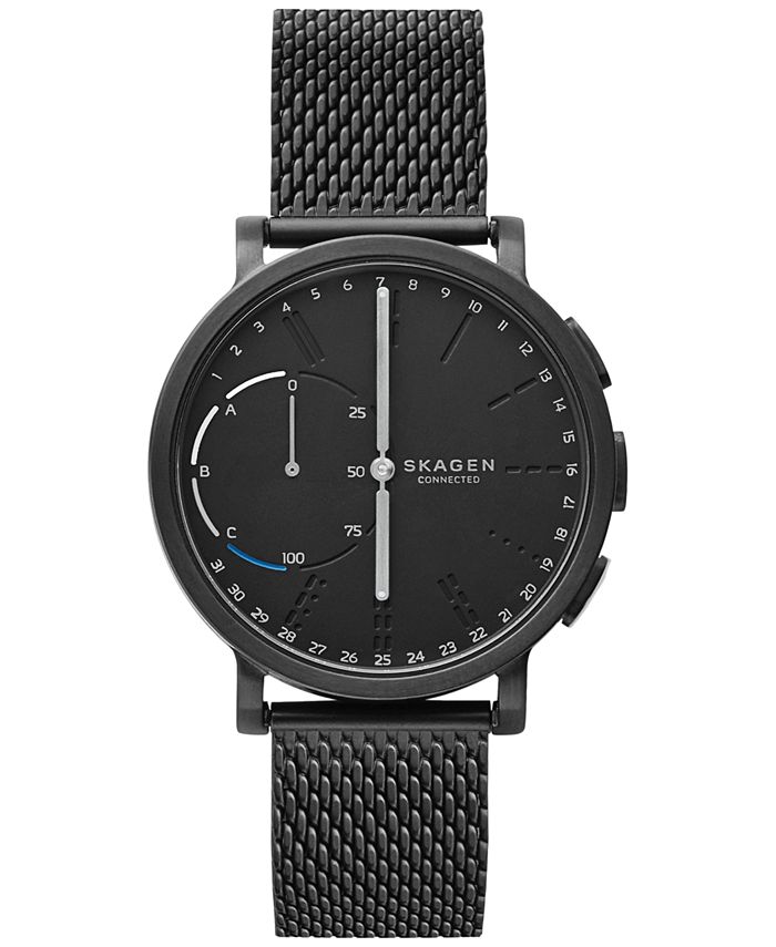 Skagen Hagen Smart Watch with Black Ion-Plated Stainless Steel Bracelet ...