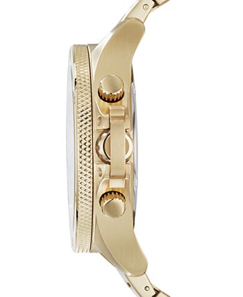 A|X Armani Exchange Men's Chronograph Gold Ion-Plated Stainless Steel ...