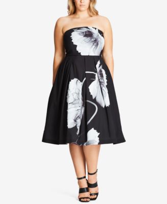 City Chic Trendy Plus Size Convertible Fit & Flare Dress - Macy's