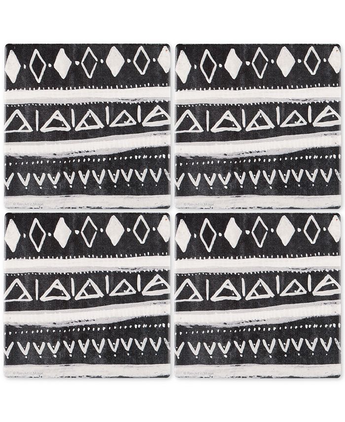 Thirstystone CLOSEOUT! Inverted Tribal 4-Pc. Occasions Coaster Set - Macy's