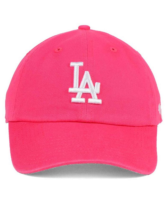 '47 Brand Women's Los Angeles Dodgers Pink/White Clean Up Cap - Macy's