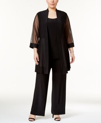 R & M Richards Plus Size Embellished 3-pc. Set - Macy's