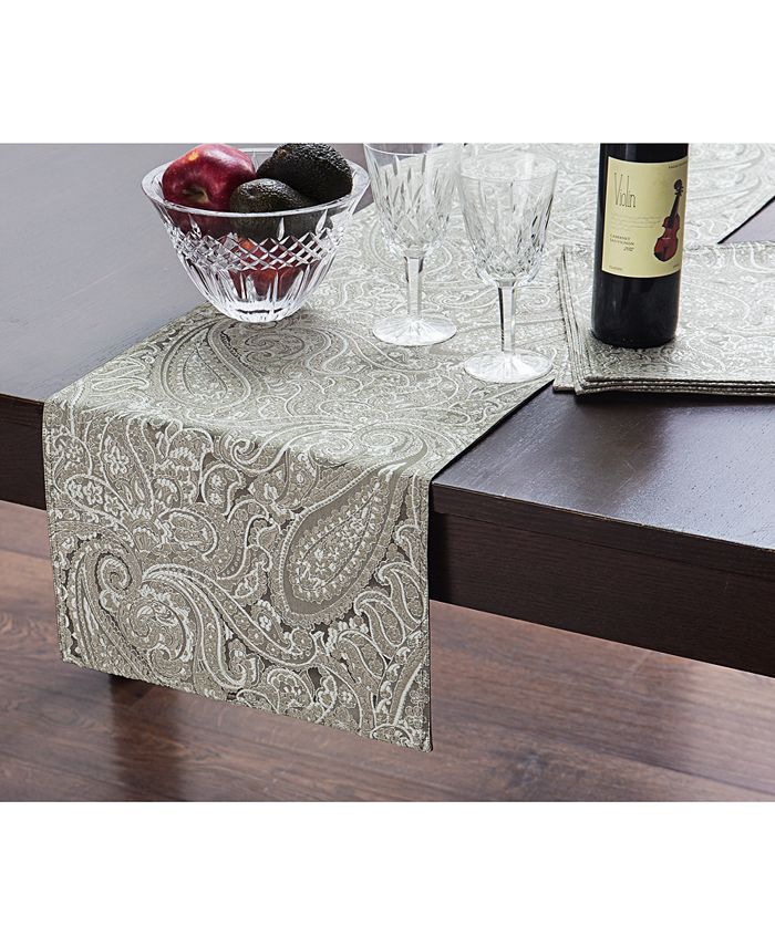 Waterford Esmeralda Taupe 72" Table Runner & Reviews - Table Linens ...
