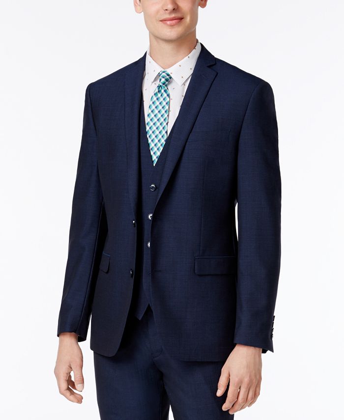 Bar III Midnight Blue Slim-Fit Jacket - Macy's