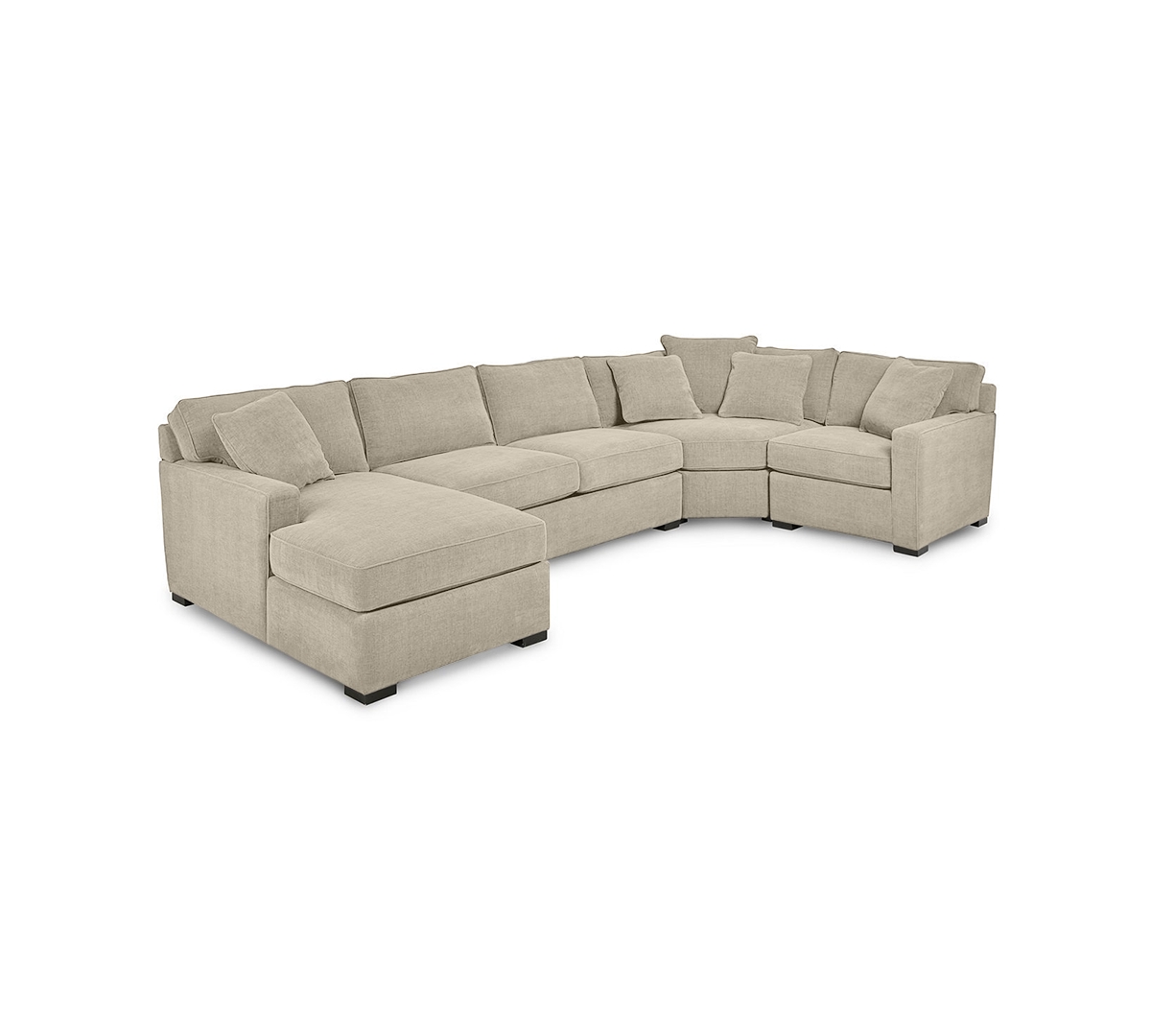 Click here for Radley 4-Pc. Fabric Chaise Sectional Sofa with Wed... prices