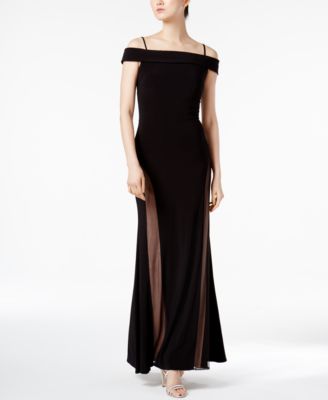 Nightway Off-The-Shoulder A-Line Gown - Macy's