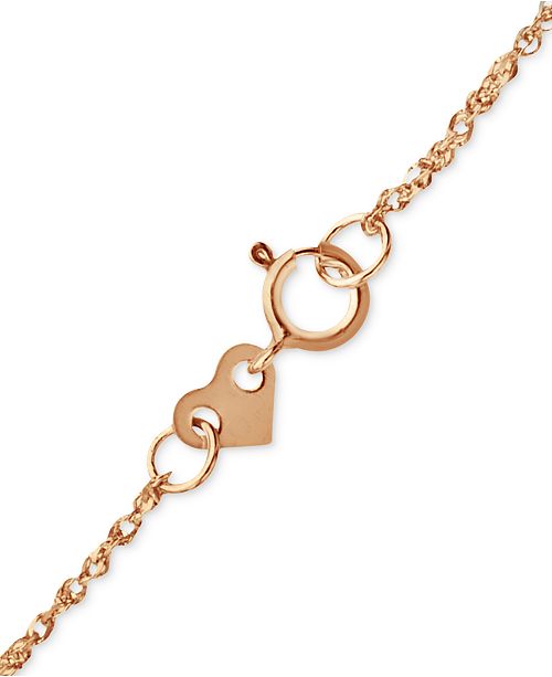 Macy's 14k Rose Gold 18" Perfectina Chain Necklace & Reviews ...