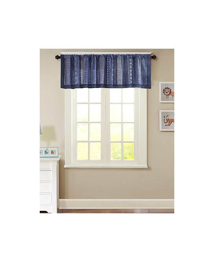 INK+IVY Oliver 50" x 18" Cotton Window Valance - Macy's