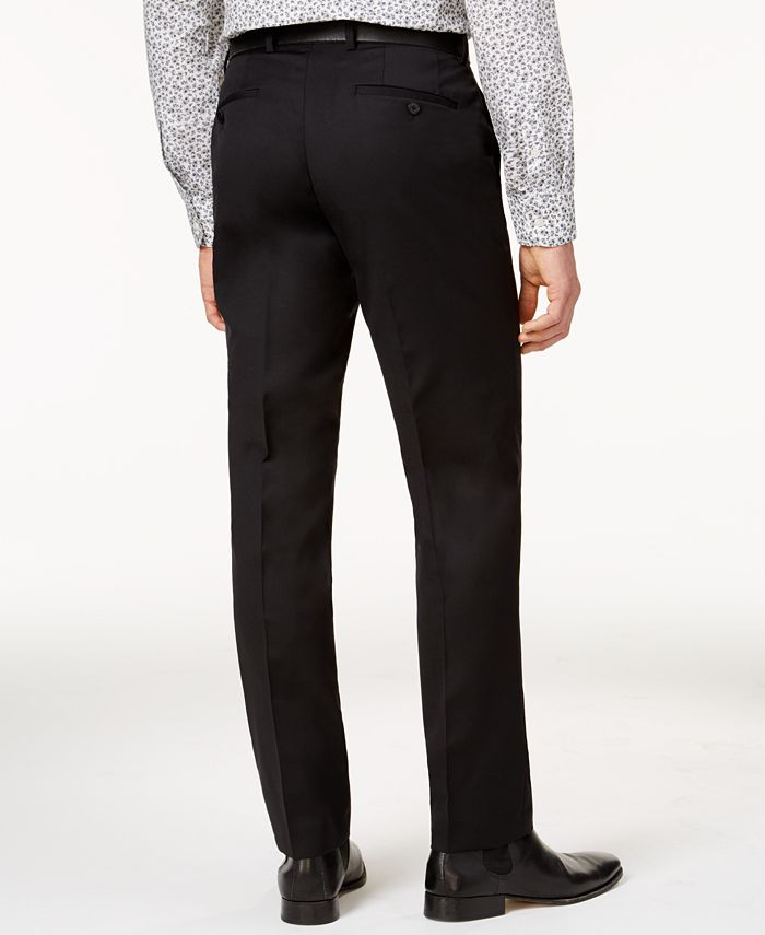 Bar III Black Solid Slim-Fit Pants - Macy's