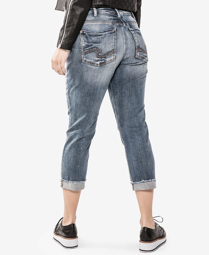 Silver Jeans Co. Trendy Plus Size Sam Cropped Boyfriend Jeans - Macy's