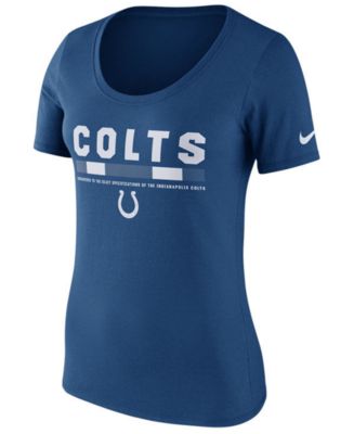Nike Women's Indianapolis Colts Team Scoop T-Shirt - Macy's