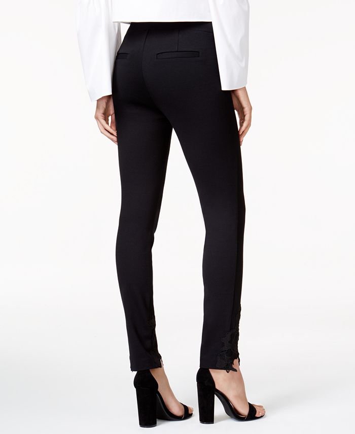 Bar III Lace-Trim Skinny Pants, Created for Macy's - Macy's