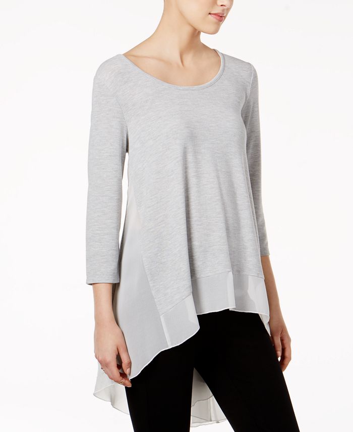 Bar III High-Low Top, Created for Macy's - Macy's