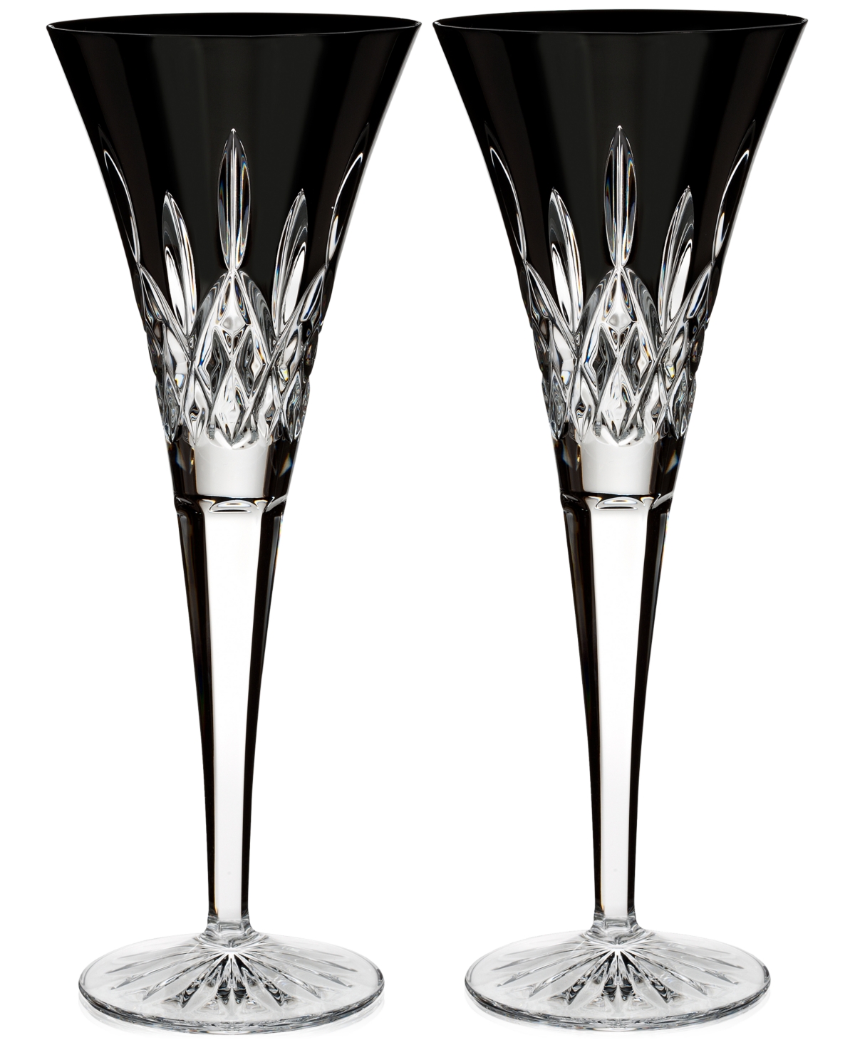 Click here for Waterford Lismore Black Toasting Flute Pair - Blac... prices