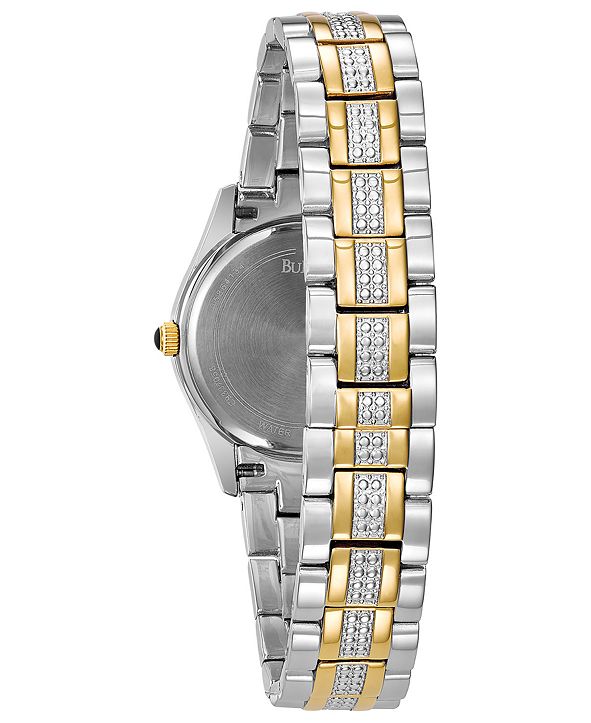 Caravelle Bulova Women's Two Tone Stainless Steel Bracelet Watch 98L135 ...