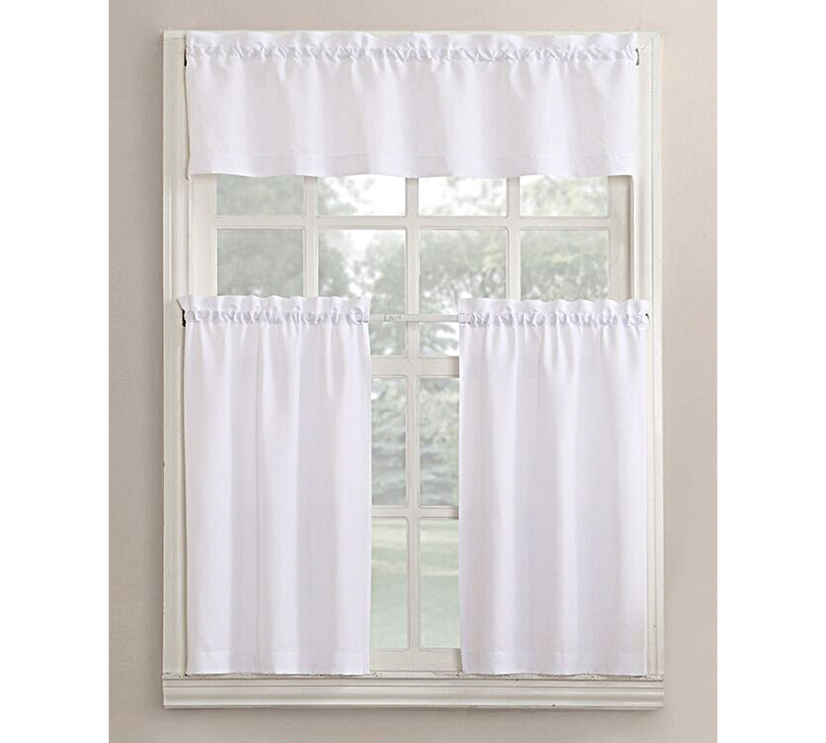 Click here for Martine Microfiber Semi-Sheer Rod Pocket Kitchen C... prices