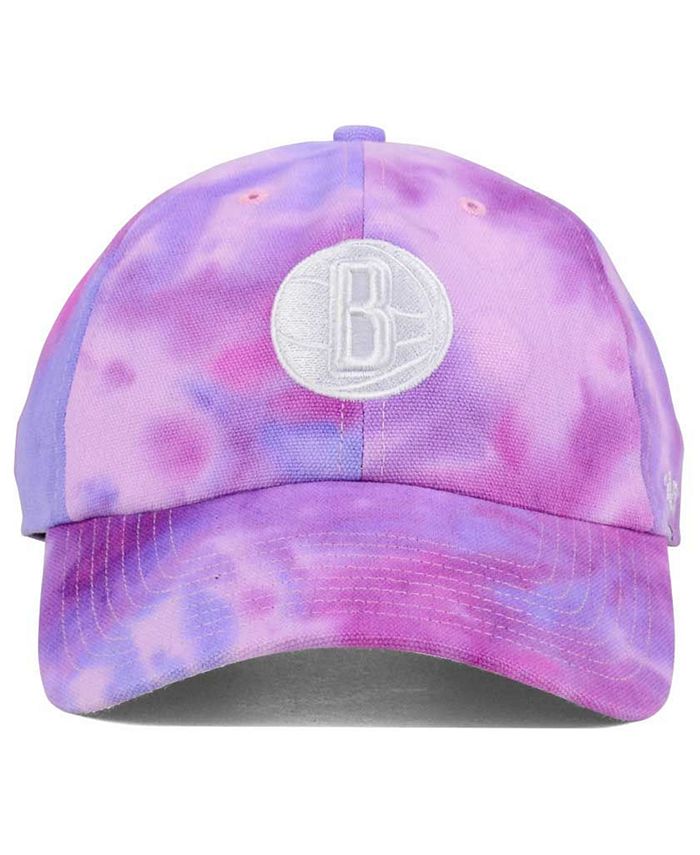 '47 Brand Brooklyn Nets Pink Tie-Dye CLEAN UP Cap - Macy's