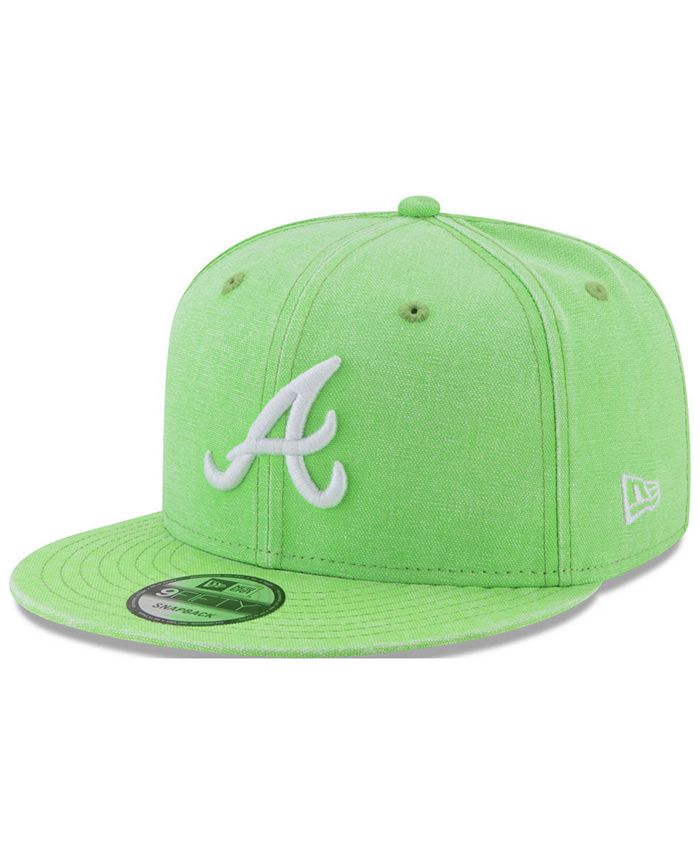 New Era Atlanta Braves Neon Time 9FIFTY Snapback Cap - Macy's
