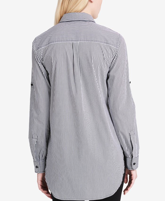 Calvin Klein Zip-Front Shirt - Macy's