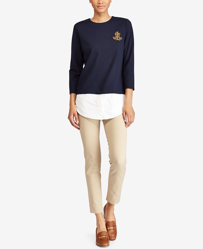 Lauren Ralph Lauren Petite Layered-Look Top - Macy's