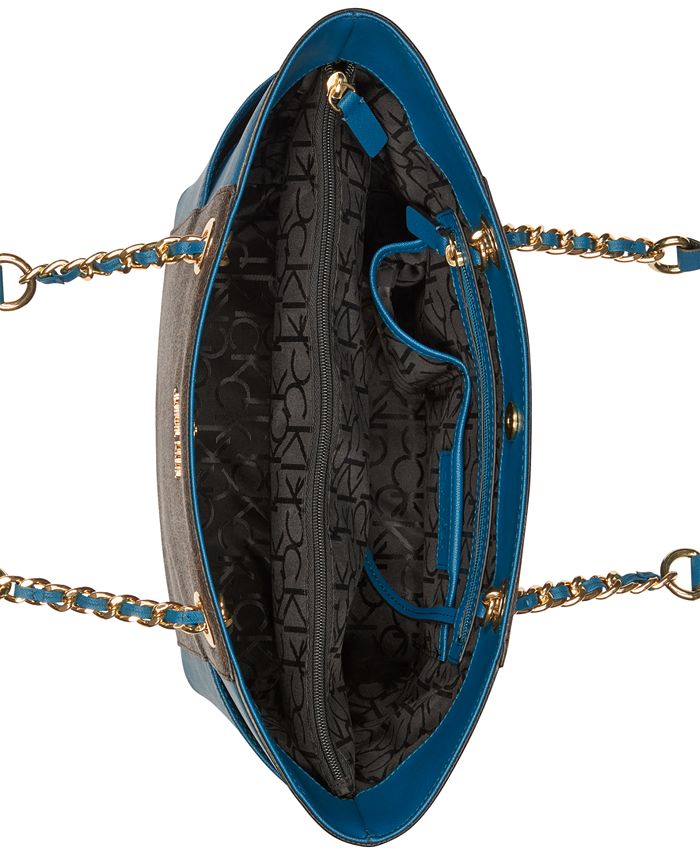 Calvin Klein Hayden Signature Chain Tote - Macy's