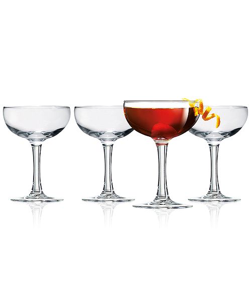 Luminarc Coupe 4 Pc Cocktail Glass Set And Reviews Glassware Dining Macys