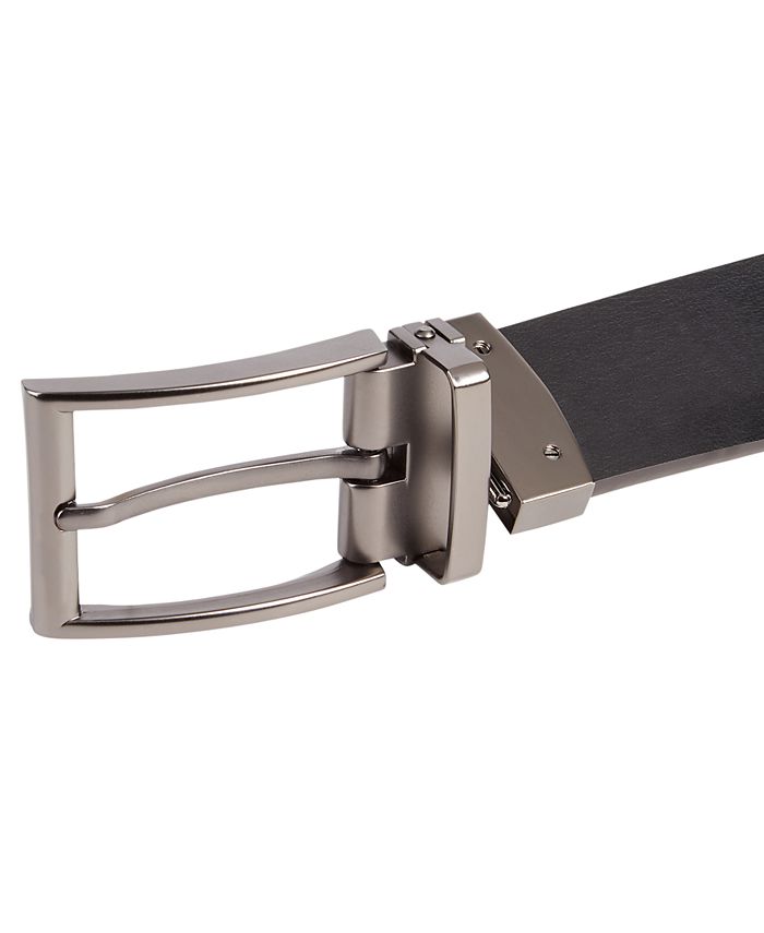 Perry Ellis Men's Big & Tall Leather Reversible Belt - Macy's