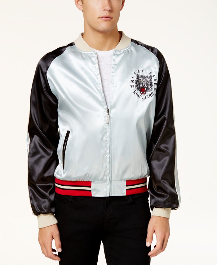 Ring of Fire Men's Beast Mode Embroidered Colorblocked Jacket, Created ...