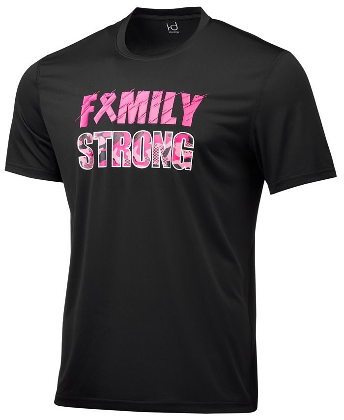 Ideology Men's Breast Cancer Awareness Family Strong T-Shirt, Created ...