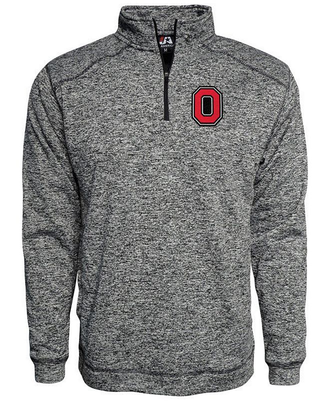J America Men's Ohio State Buckeyes Marled Quarter-Zip Pullover ...