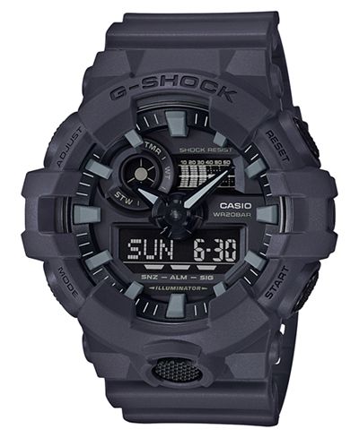 G-Shock Men's Analog-Digital Dark Grey Resin Strap Watch 53mm - Watches ...