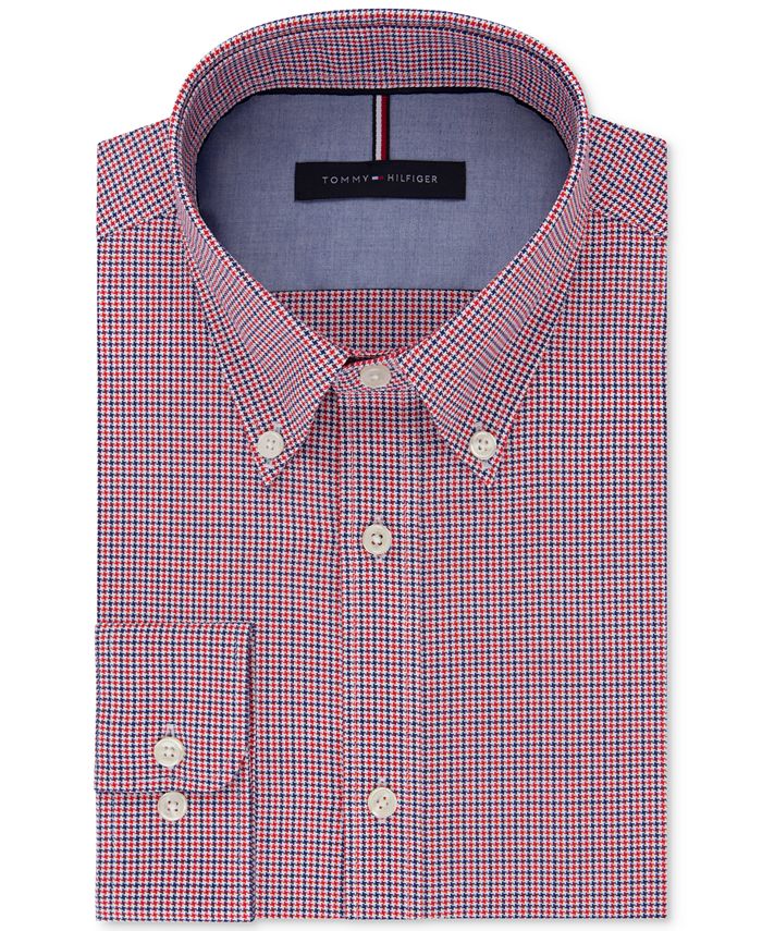 Tommy Hilfiger Men's Soft Touch Slim-Fit Non-Iron Performance Red ...