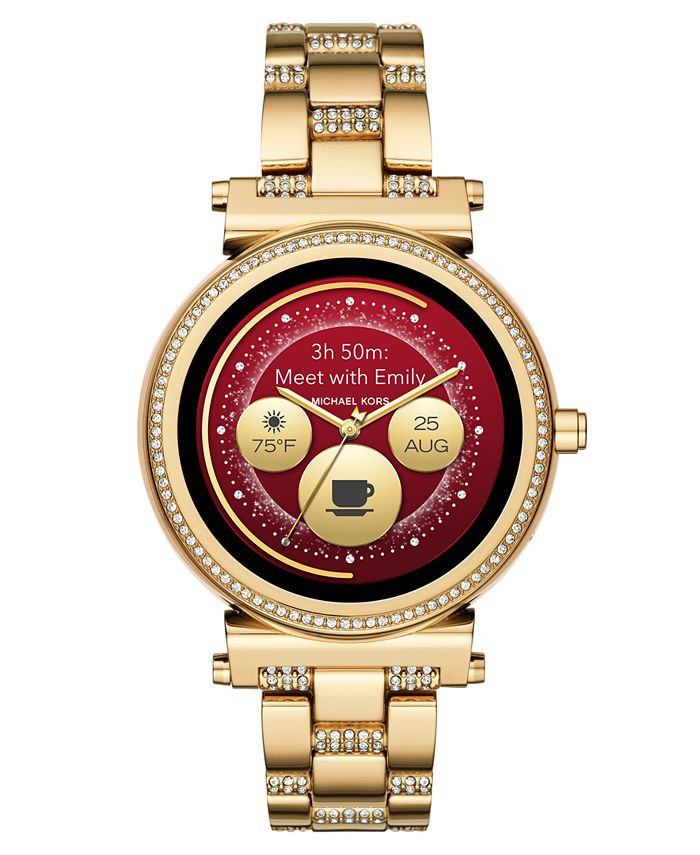 Michael Kors Access Women's Sofie Gold-Tone Stainless Steel Bracelet ...