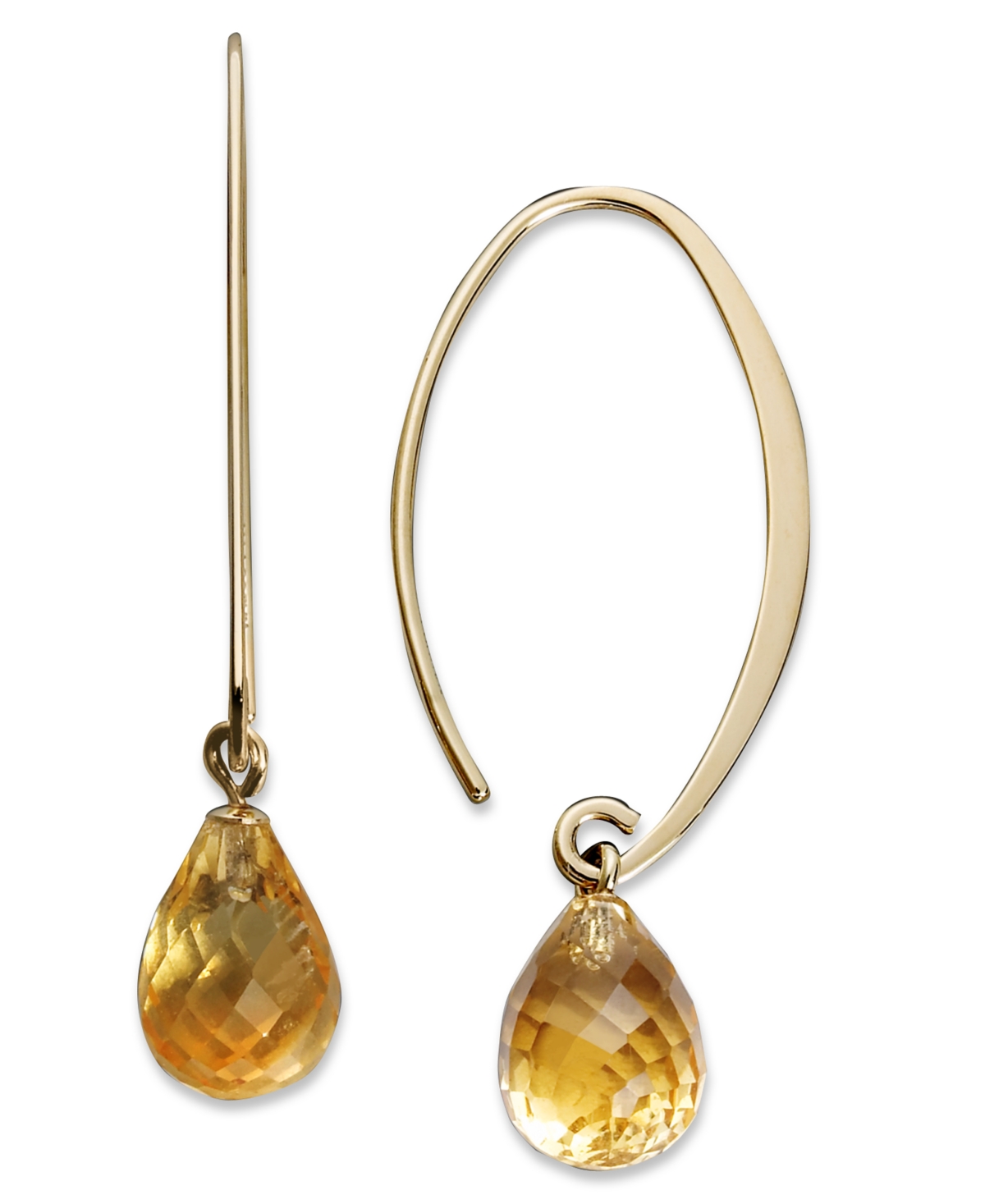 Click here for Citrine Long Hoop Earrings (6-1/2 ct. t.w.) in 14k... prices