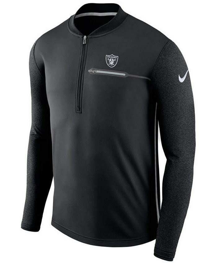 Nike Men's Oakland Raiders Coaches Quarter-Zip Pullover - Macy's